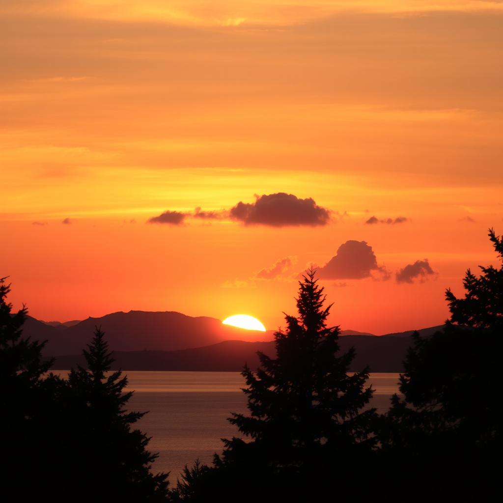 Stunning Sunset & Whimsical Creatures: A Visual Exploration