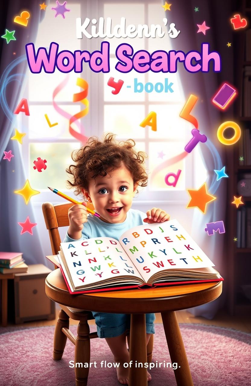 Enchanting Children's Word Search Book Cover Design
