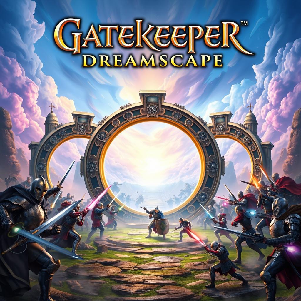 Epic Video Game Cover Art for 'Gatekeeper: Dreamscape'