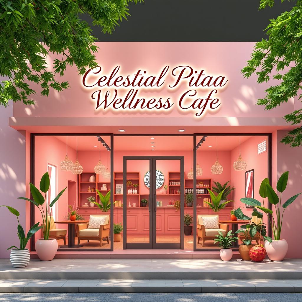 Celestial Pitaya Wellness Cafe - A Serene Escape in Pink