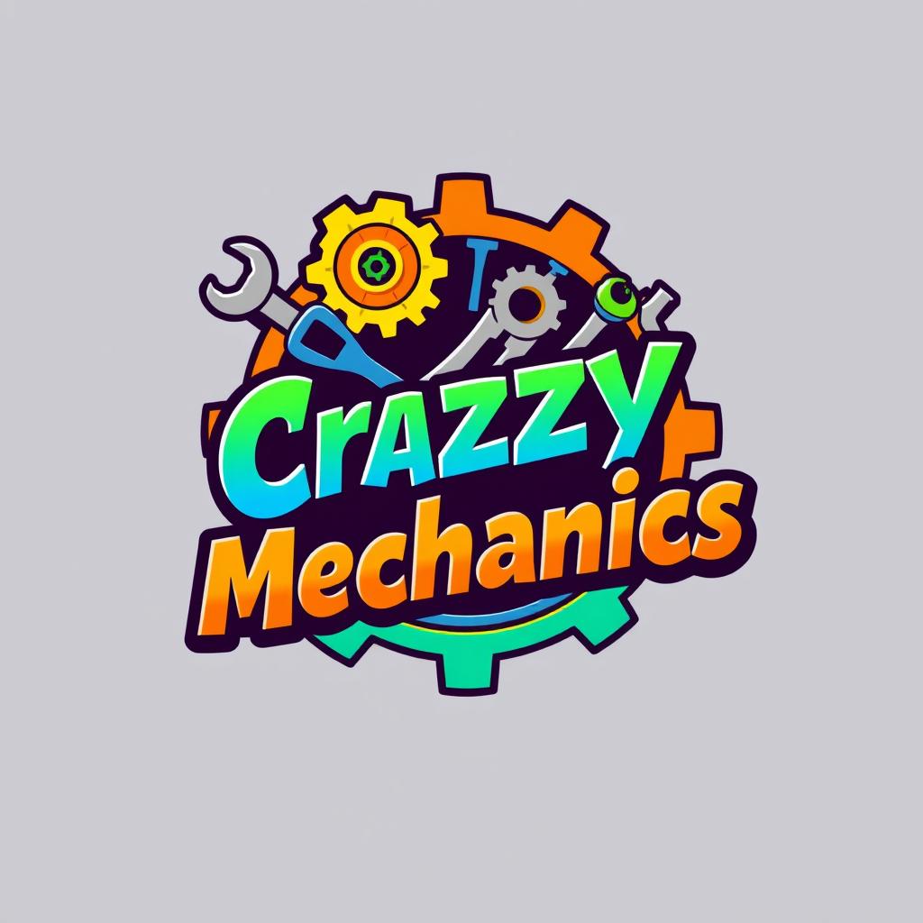 Vibrant Logo Design for Crazy Mechanics | AI-Generated Creativity