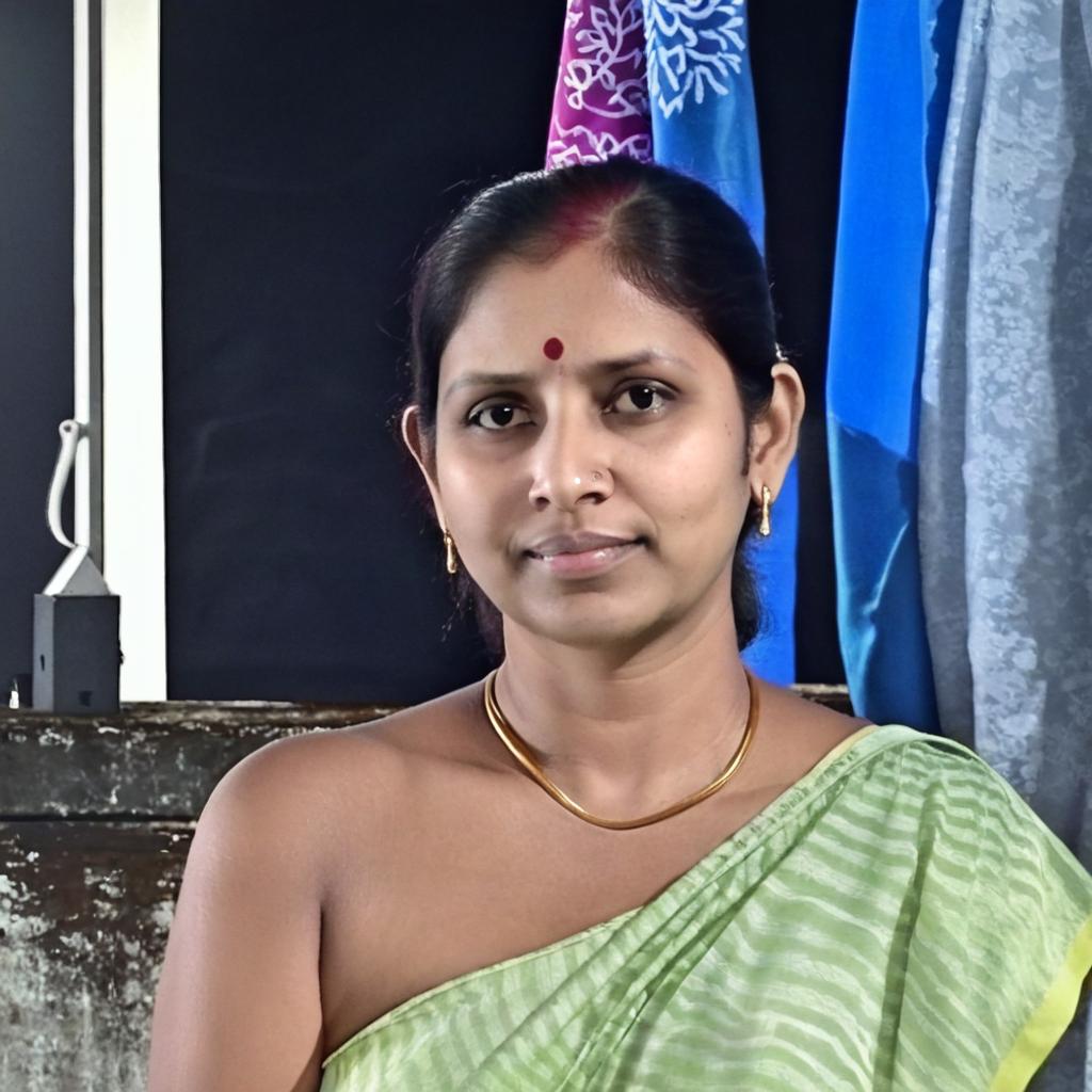 Cultural Portrait: Woman in Traditional Green Saree | Idyllic Ideas