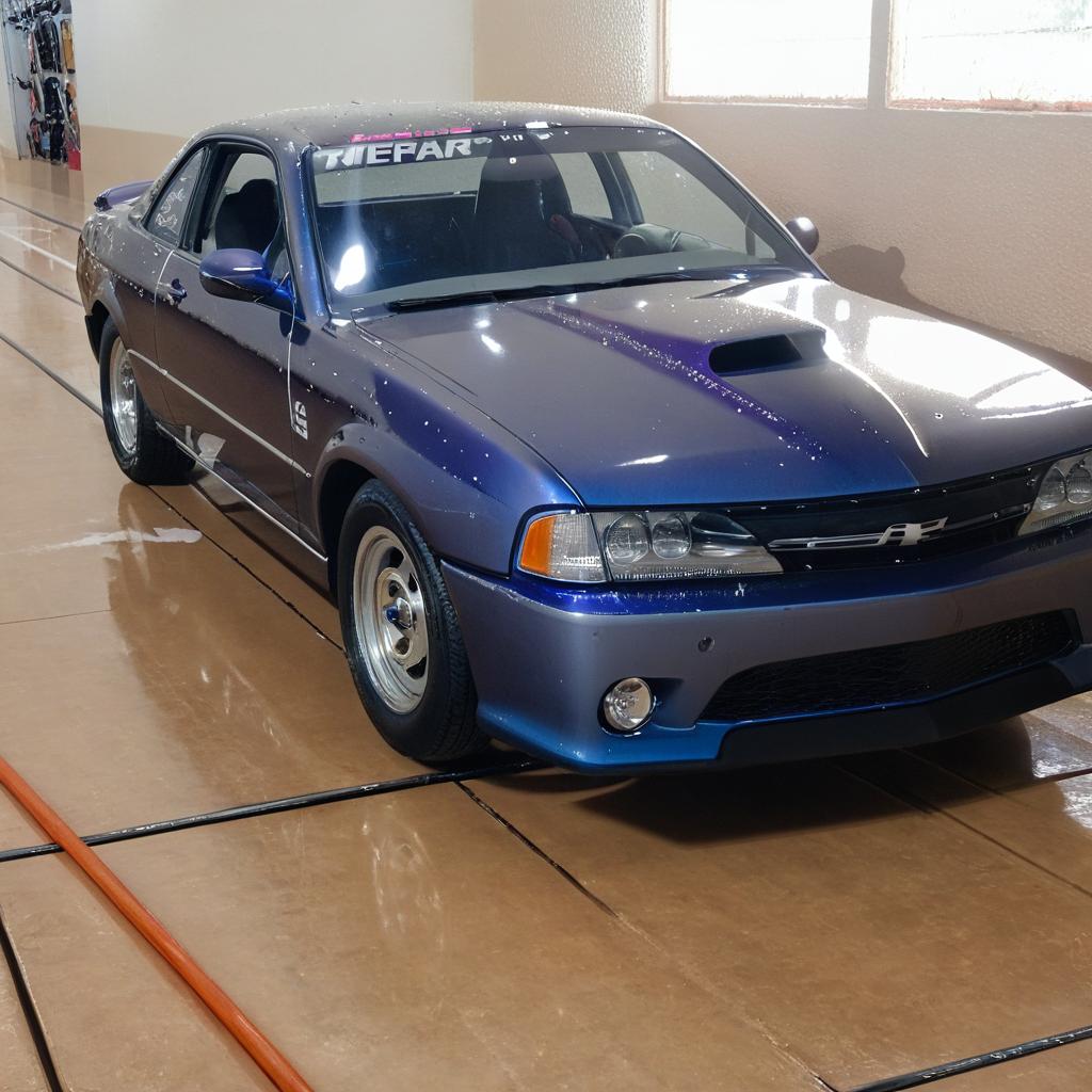 Sleek Blue Ford Car Wash: Revving Up for a Racing Spirit