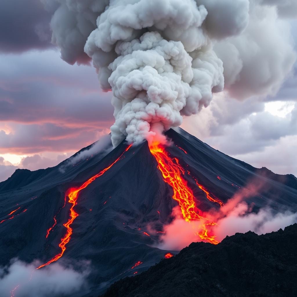 Dramatic Volcano Eruption: A Stunning Visual Experience