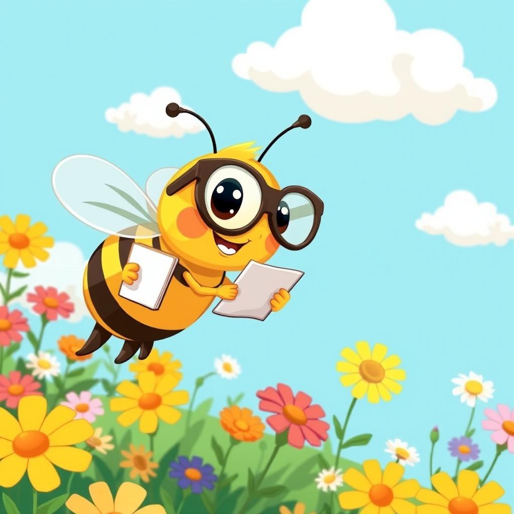 Whimsical Bee Adventures: Explore a Colorful Garden