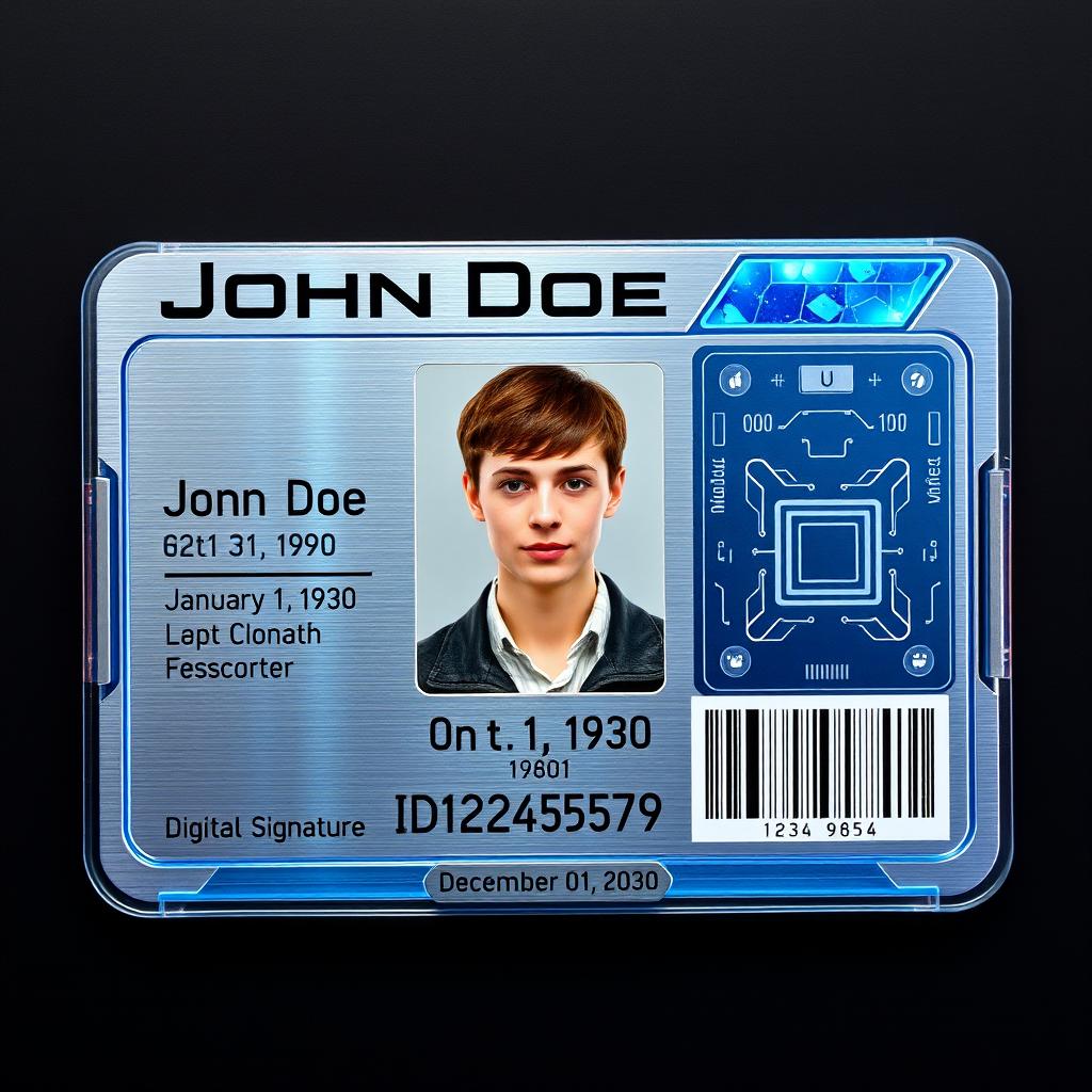Futuristic Identification Card Design - AI Generated Ideas