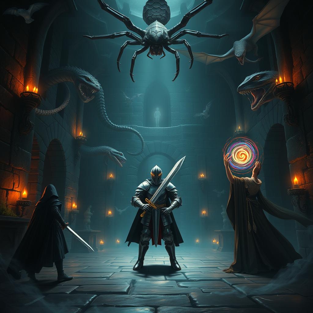 Epic Labyrinth Showdown: Knight, Assassin & Sorceress in an Enchanted ...