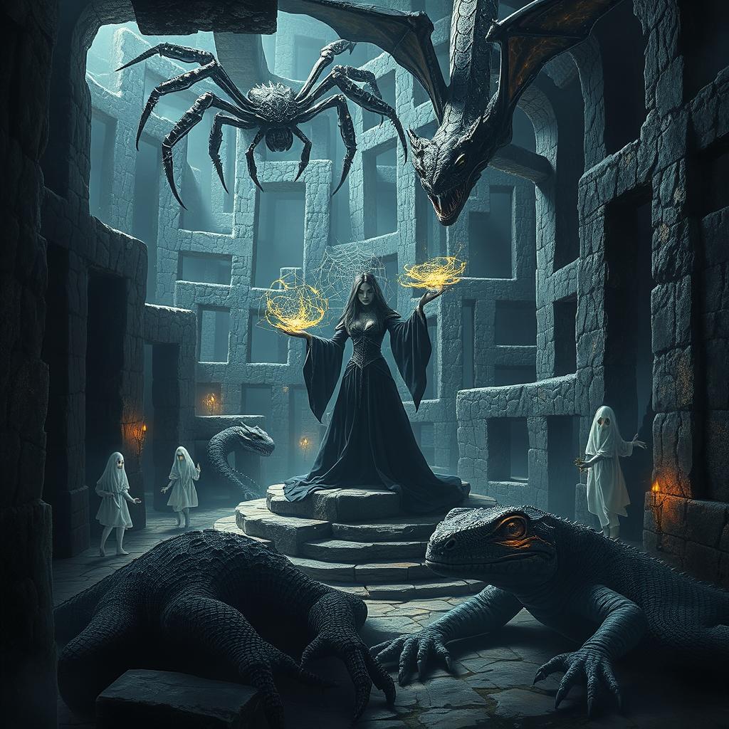 Enter the Dark Labyrinth: A Sorceress's Spellbinding Realm
