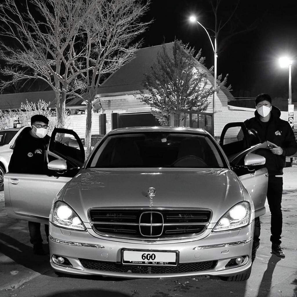 Mystery on the Streets: Mercedes-Benz Night Scene