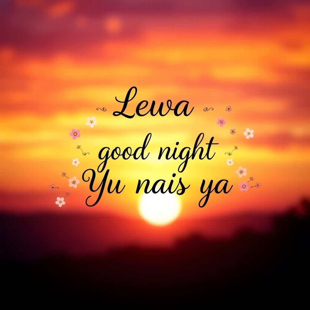 Romantic Sunset Background with Playful Message - Idyllic Ideas
