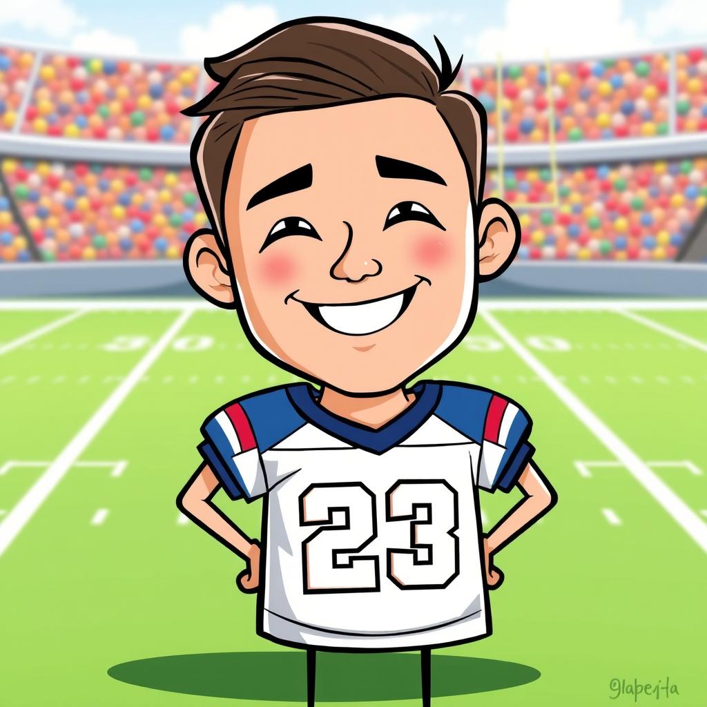 Playful Cartoon Heads on Sports Jerseys | Fun & Humor