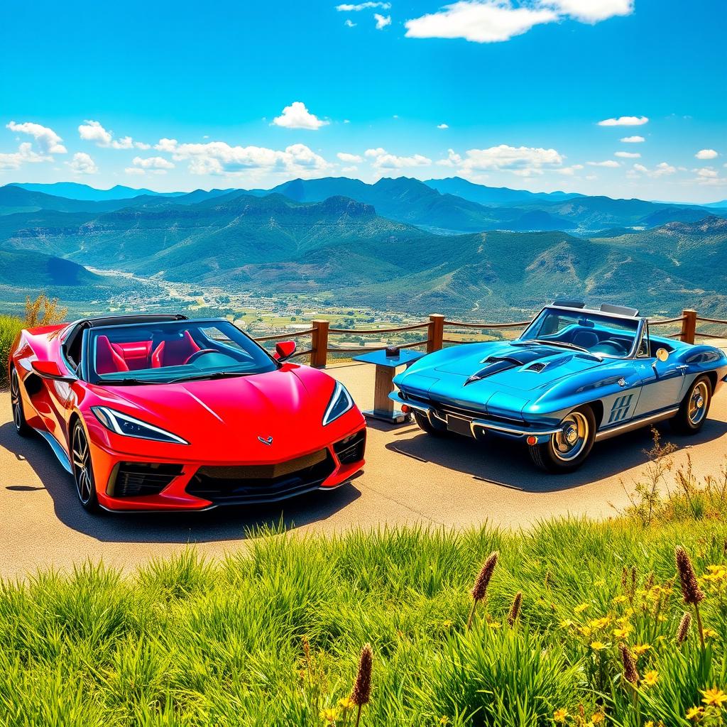 Stunning Modern vs. Classic Corvettes: A Picture-Perfect Display