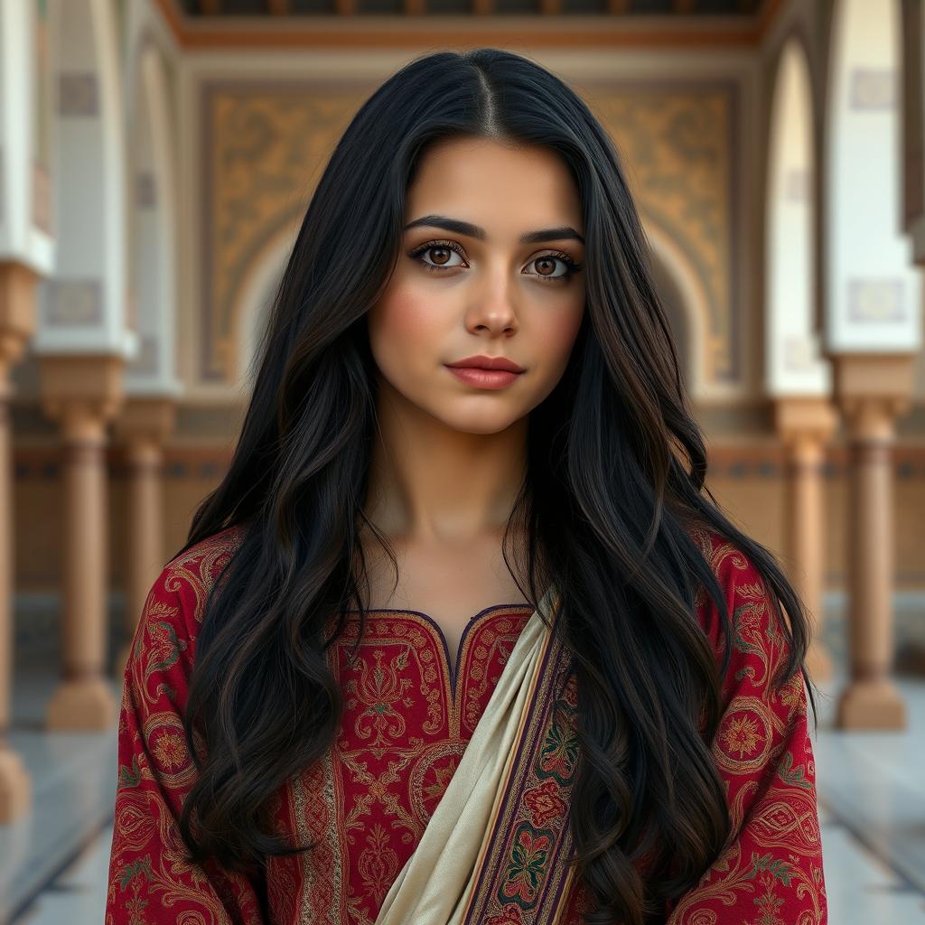 Jenna Ortega as Fátima bint Muhammad: A Portrait in Historical Elegance