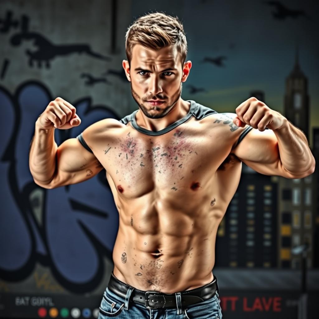 Dynamic Male Model: Strength, Resilience, and Urban Style