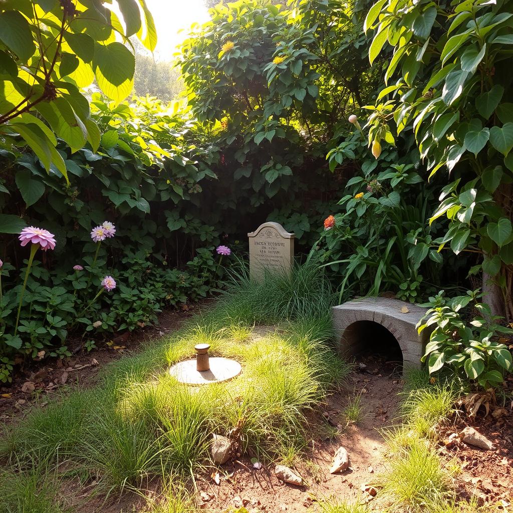 Enchanted Old Garden: A Hidden Grave and Nature's Embrace