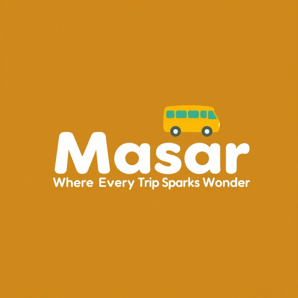 Vibrant Logo Design for Masar: Where Every Trip Sparks Wonder