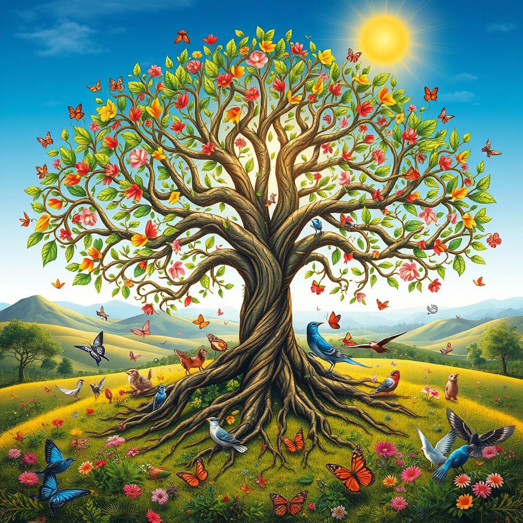 Vibrant Tree of Life Artwork: A Journey into Nature's Harmony