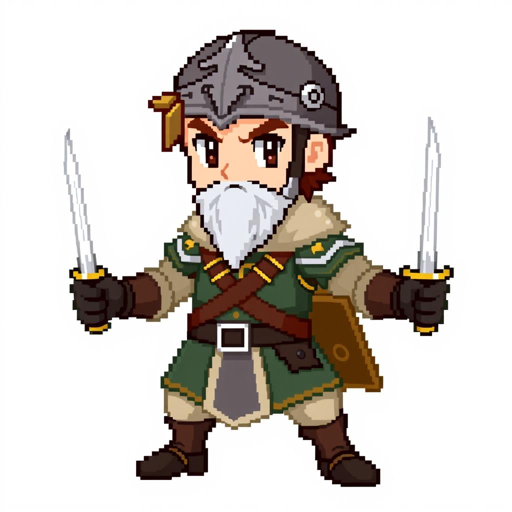 Pixel Art Pokémon Trainer Sprite Inspired by Geralt from The Witcher