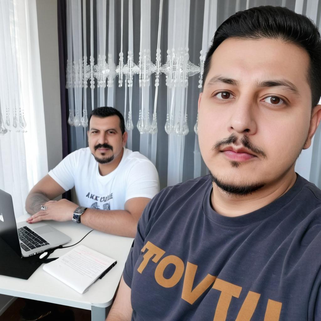 Friendly Conversation Animation: Two Men at a Table | Idyllic