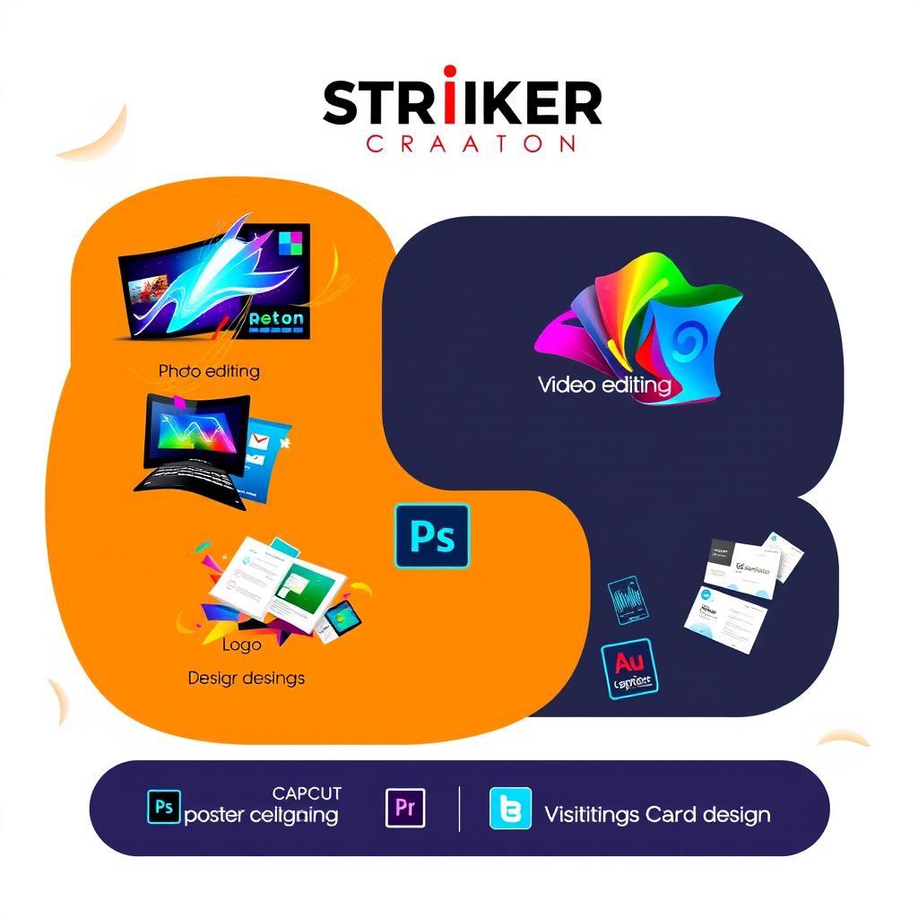 Vibrant Poster Design for Striker Creation: Your Digital Design Partner