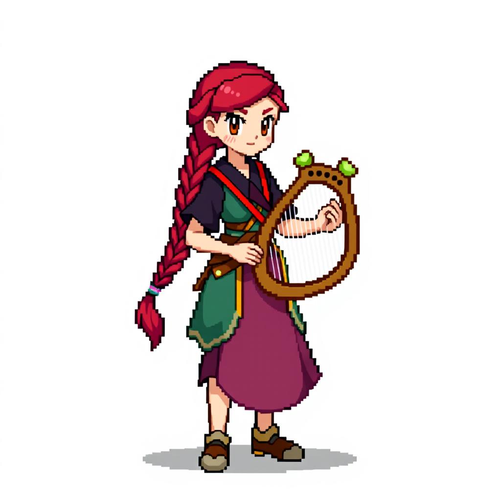 4th Gen Pokémon Trainer Sprite in Pixel Art Style