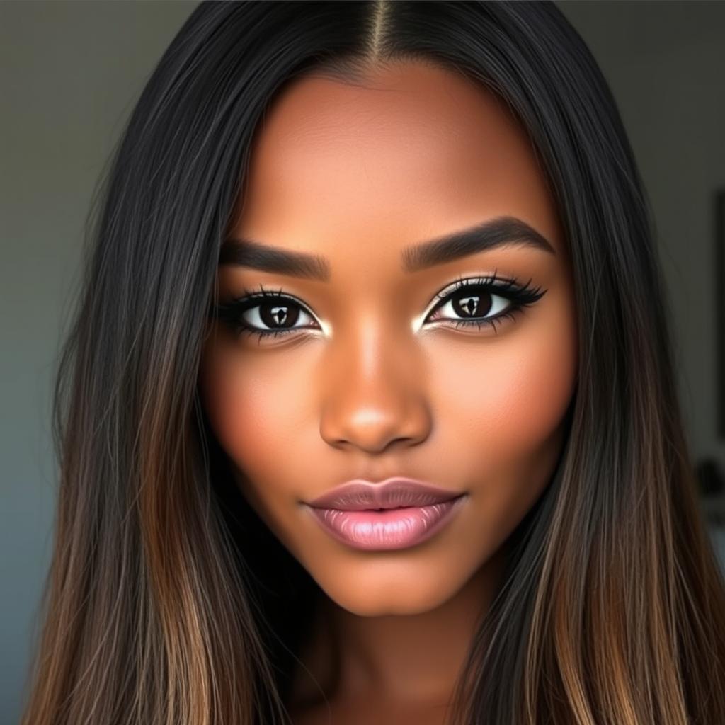 Captivating Portrait of a Black and Samoan Mixed Beauty