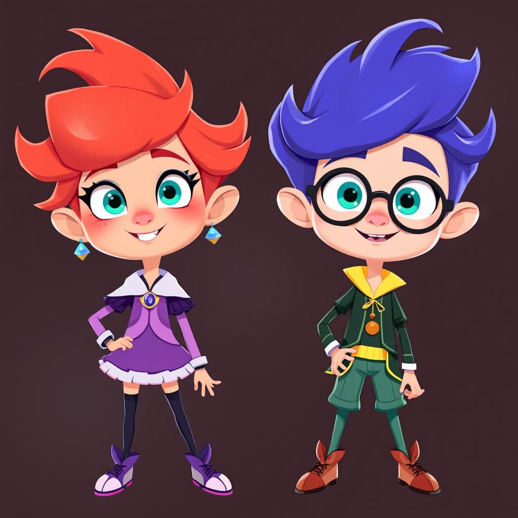 Vibrant Fantasy Characters Inspired by Iconic Animation Styles