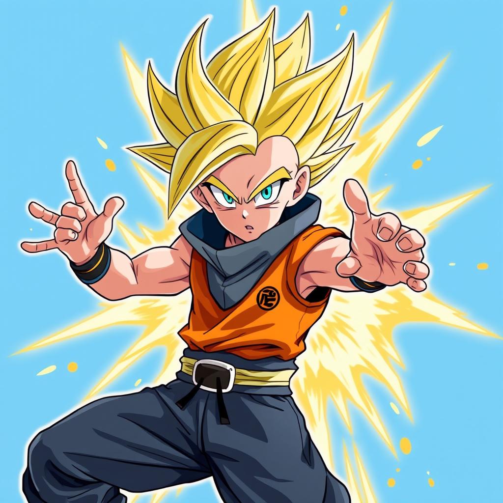Dynamic Character Design Inspired by Dragon Ball Super Art Style