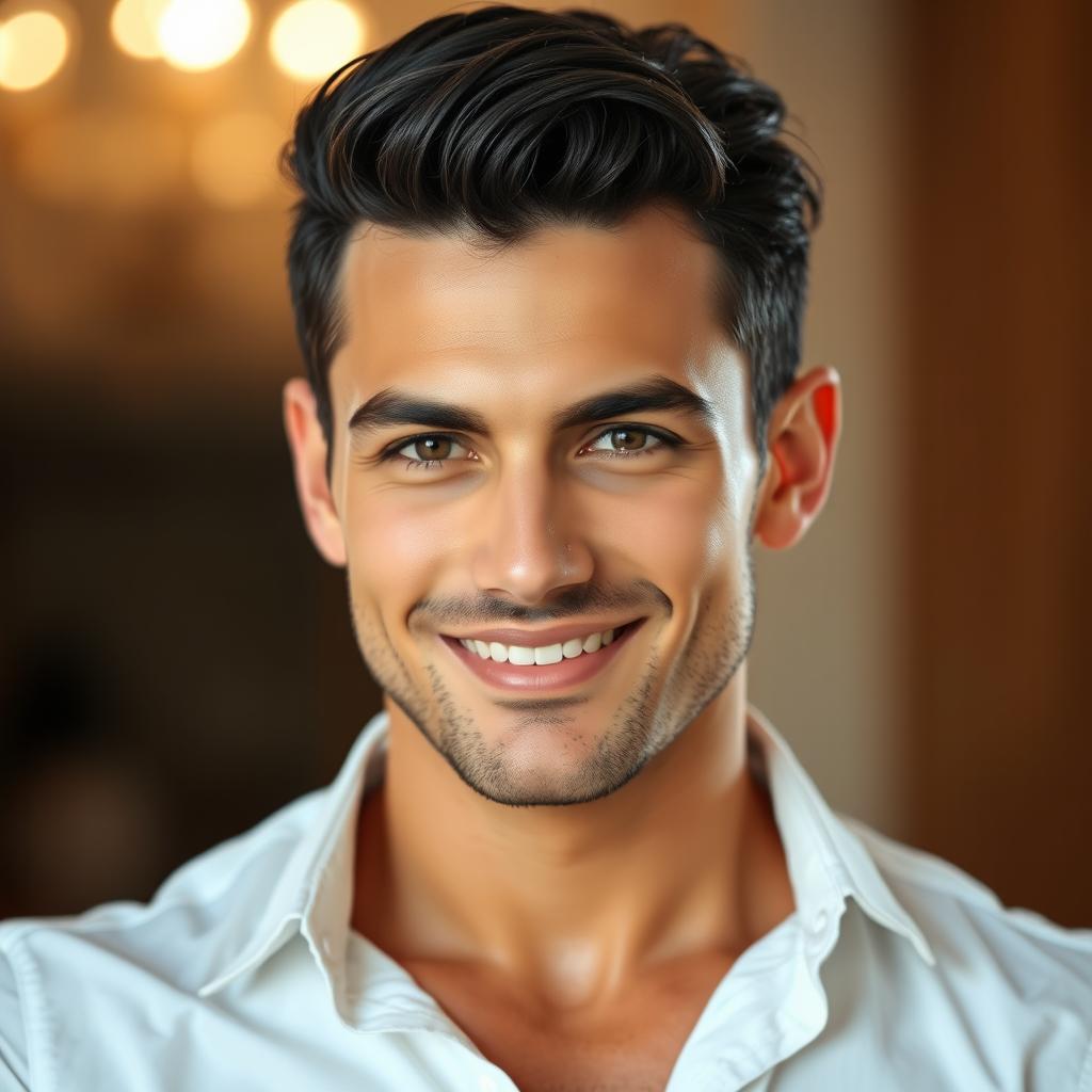 Stunning Male Model Portrait - AI Generated Image
