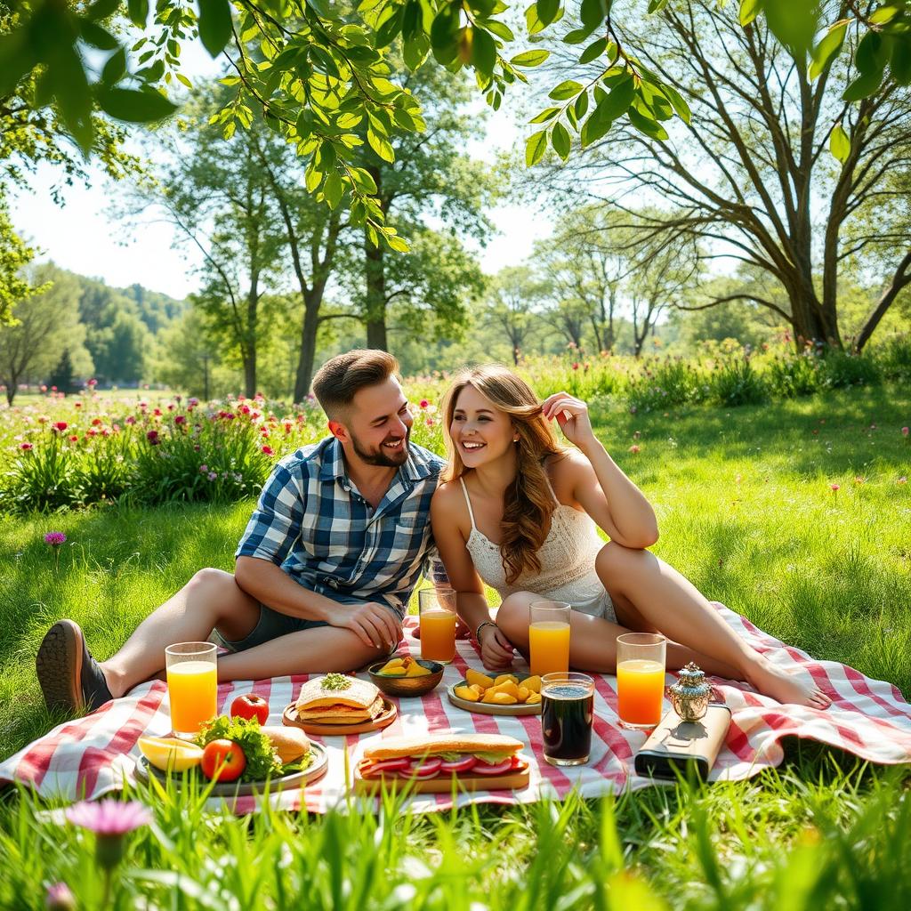 Serene Picnic Bliss: A Vibrant Outdoor Escape