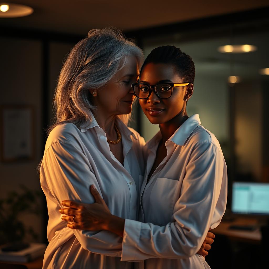 Intimate Portrait of Professional Femininity: A Cinematic Embrace