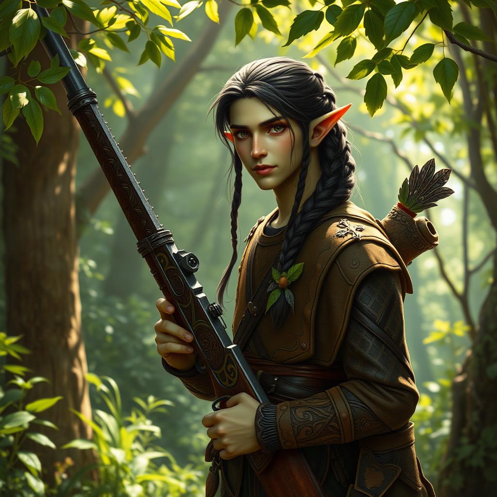 Epic Male Wood Elf Character in Enchanted Forest | Idyllic