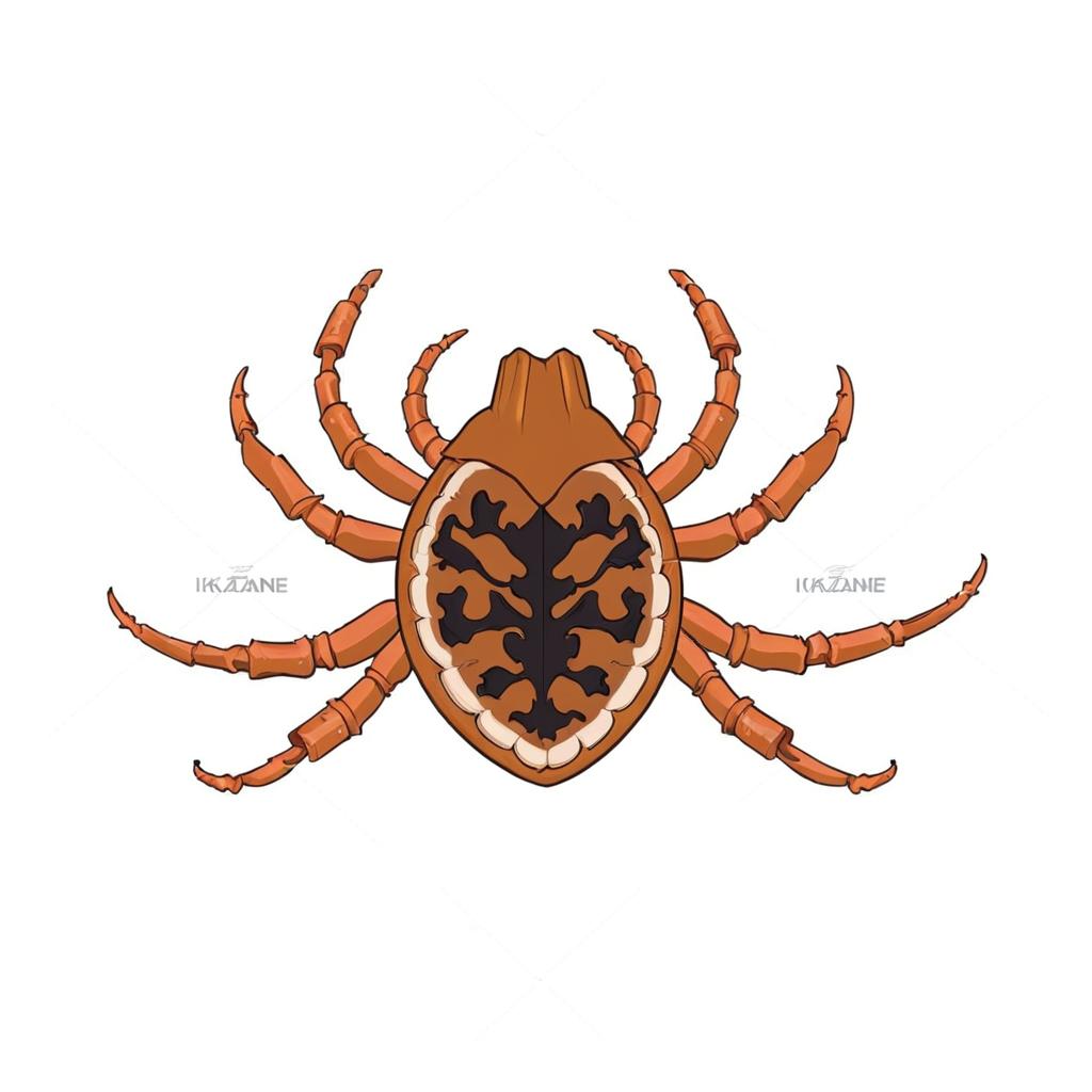 Detailed Tick Illustration - Intricate Body Structure and Realistic Colors