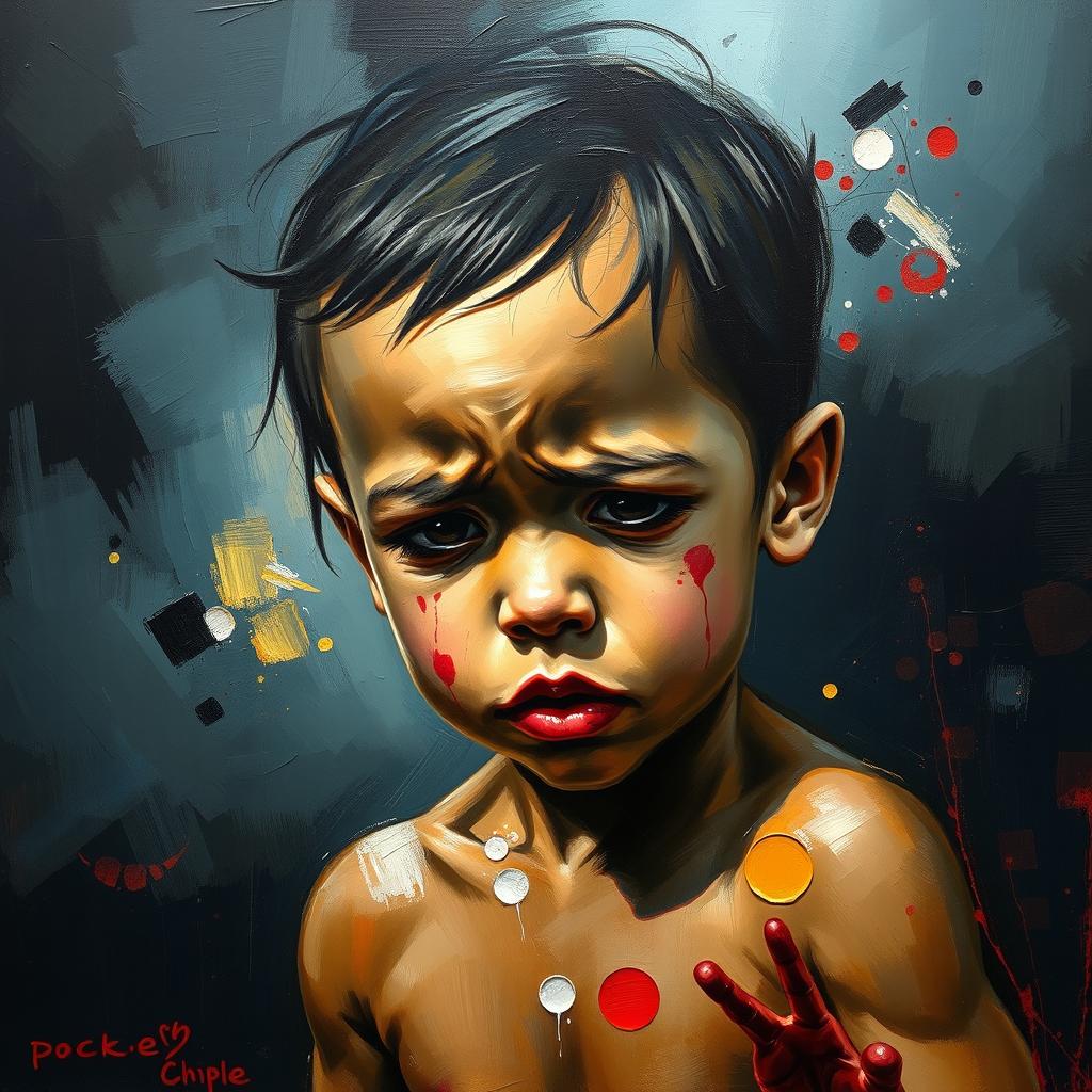 Emotional Oil Paintings of a Child's Struggle with Violence | Idyllic