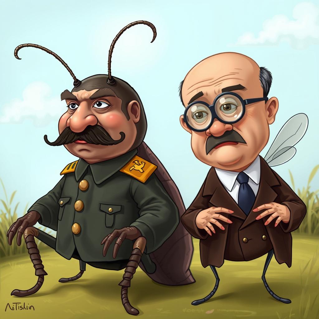 Surreal Insect Art: Historical Figures Reimagined