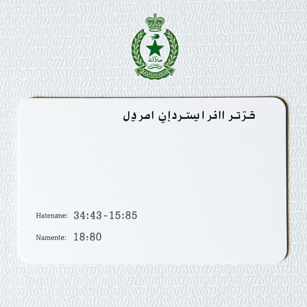 Blank Syrian Identity Card Design: Realistic & Detailed