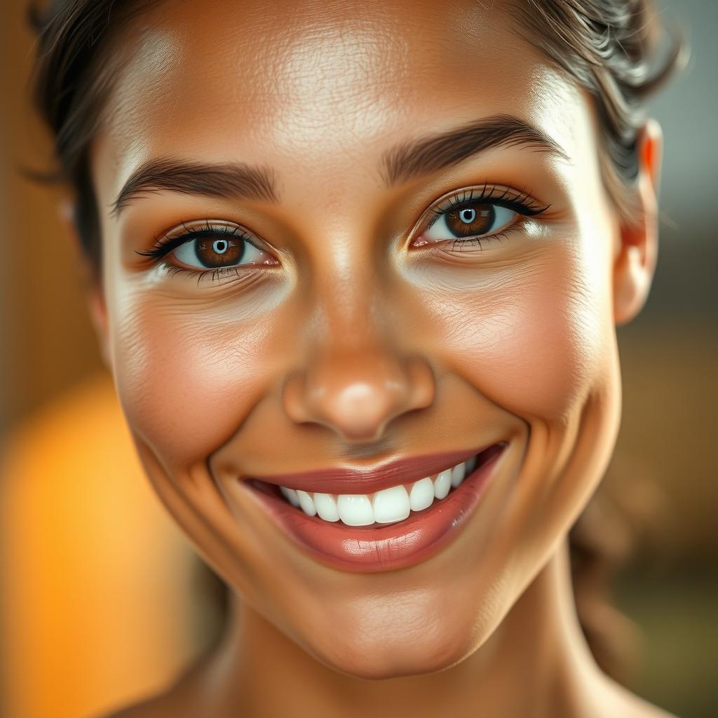 Stunning Close-Up Portrait: Captivating Features & Radiant Skin