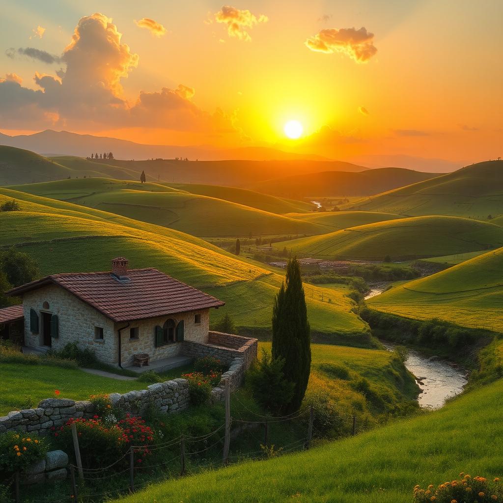 Breathtaking Turkish Landscape at Sunset | Idyllic AI Creations