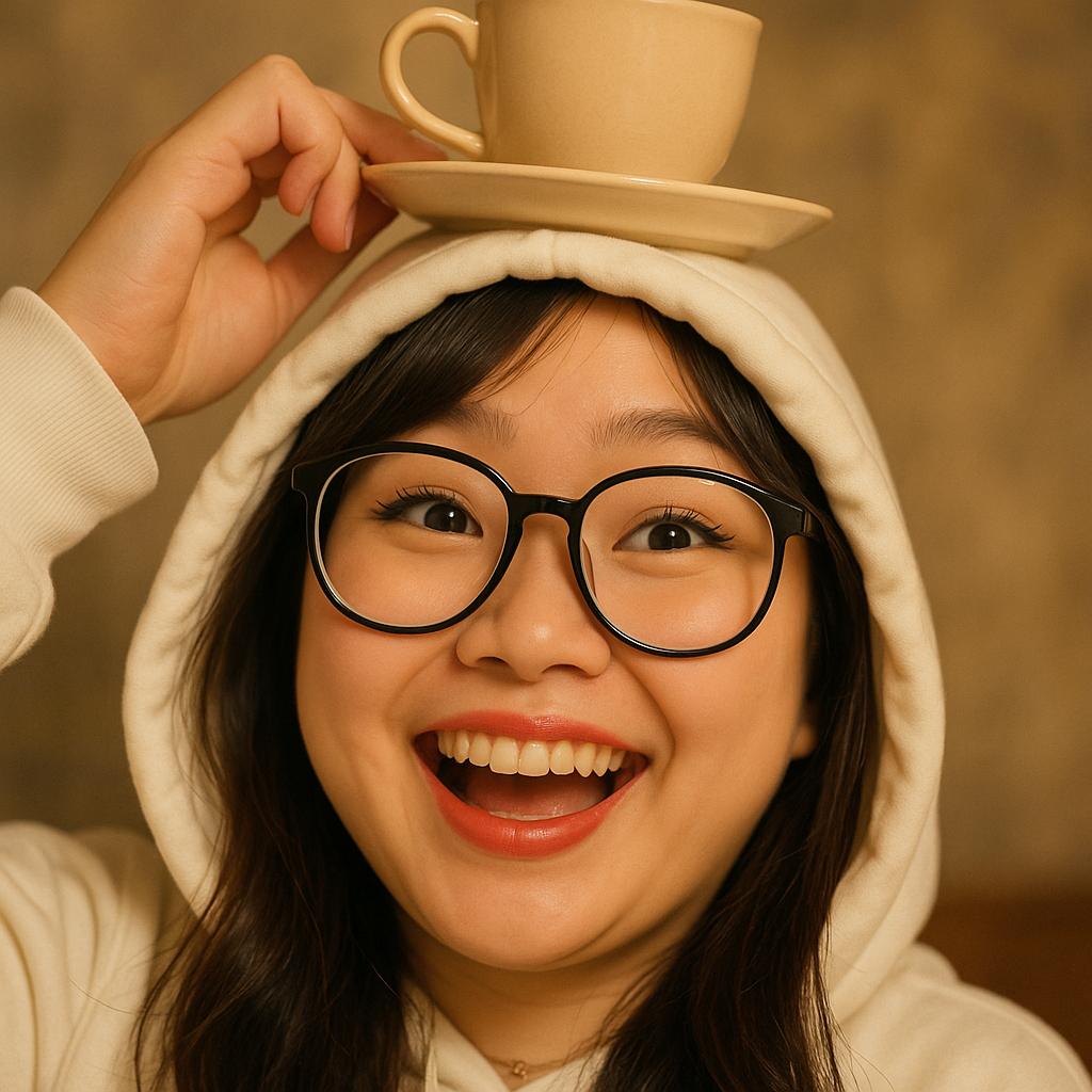 Whimsical Portrait of a Young Woman | Playful AI-Generated Art