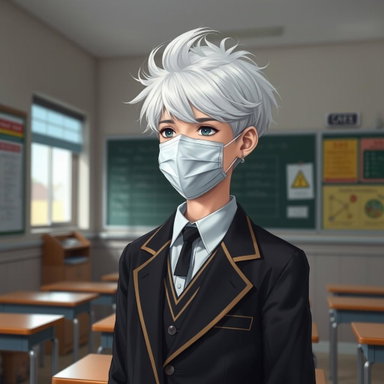 Surreal Schoolboy: Floating Hair and Invisible Head Art