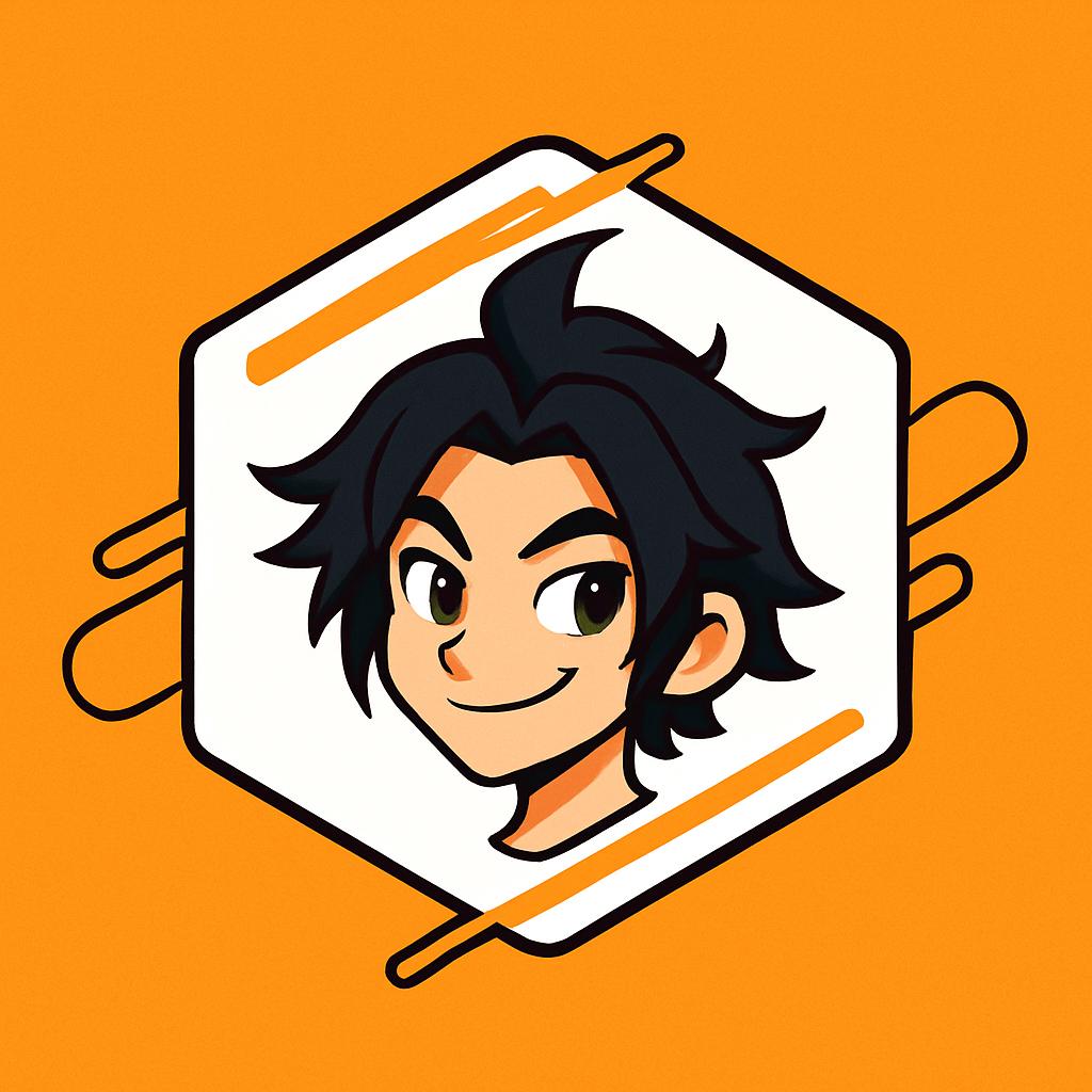 Vibrant Anime Character Illustration with Spiky Hair