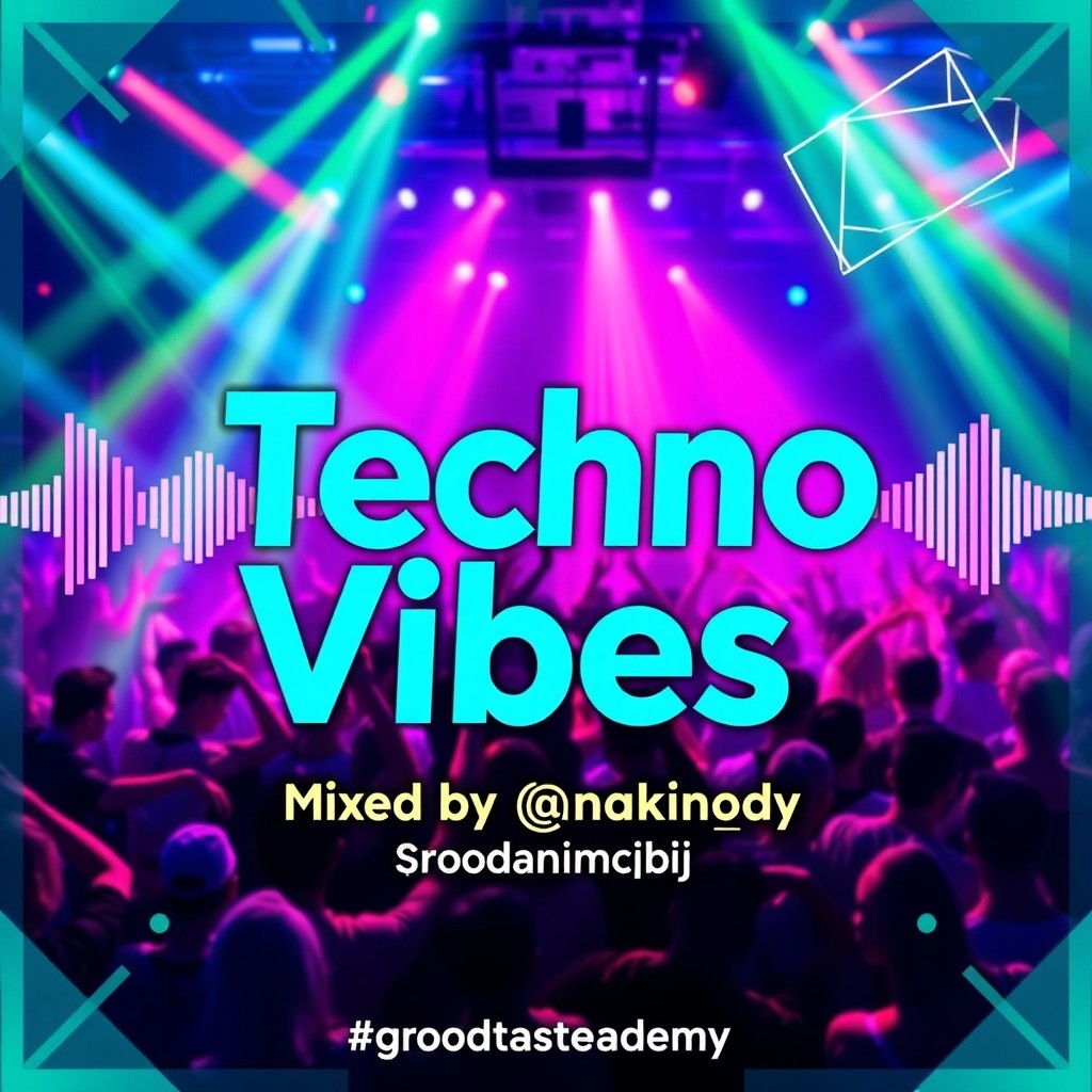 Dynamic YouTube Thumbnail for Techno DJ Set | Vibrant and Eye-Catching ...