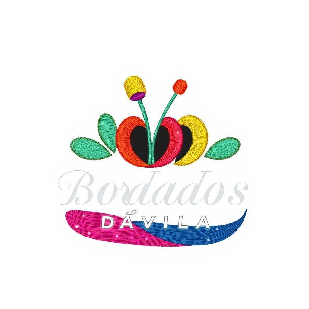 Logo Design for Bordados Dávila - Embroidery Theme