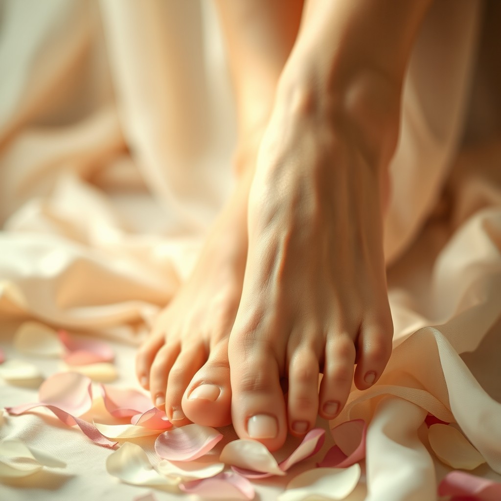 Artistic Representation of Delicate Feet: Celebrating Human Form