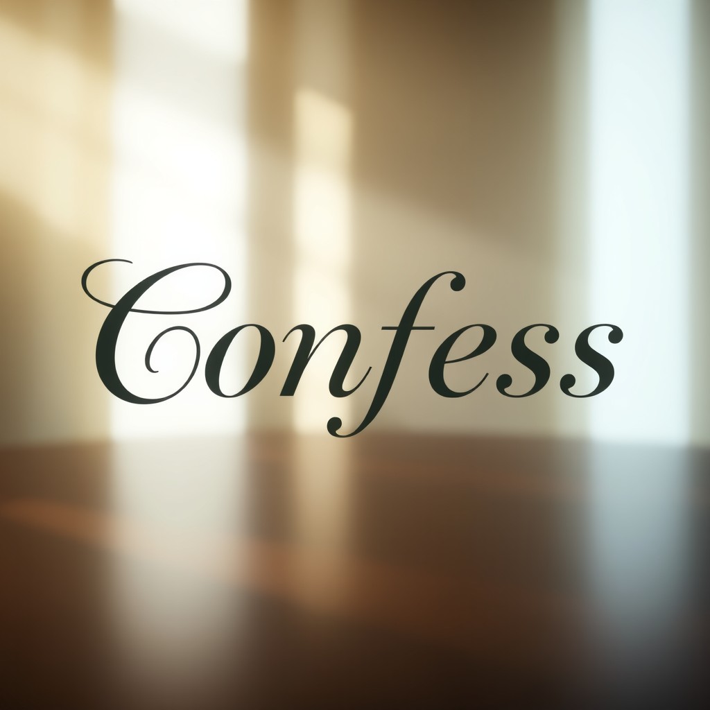 Elegant Spiritual Art: The Power of 'Confess' in Faith