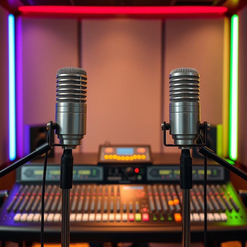 Professional Audio Recording Studio Setup - High-Quality Microphones ...