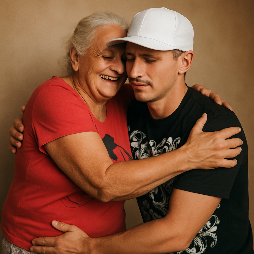 Heartwarming Embrace: A Touching Moment Between Generations