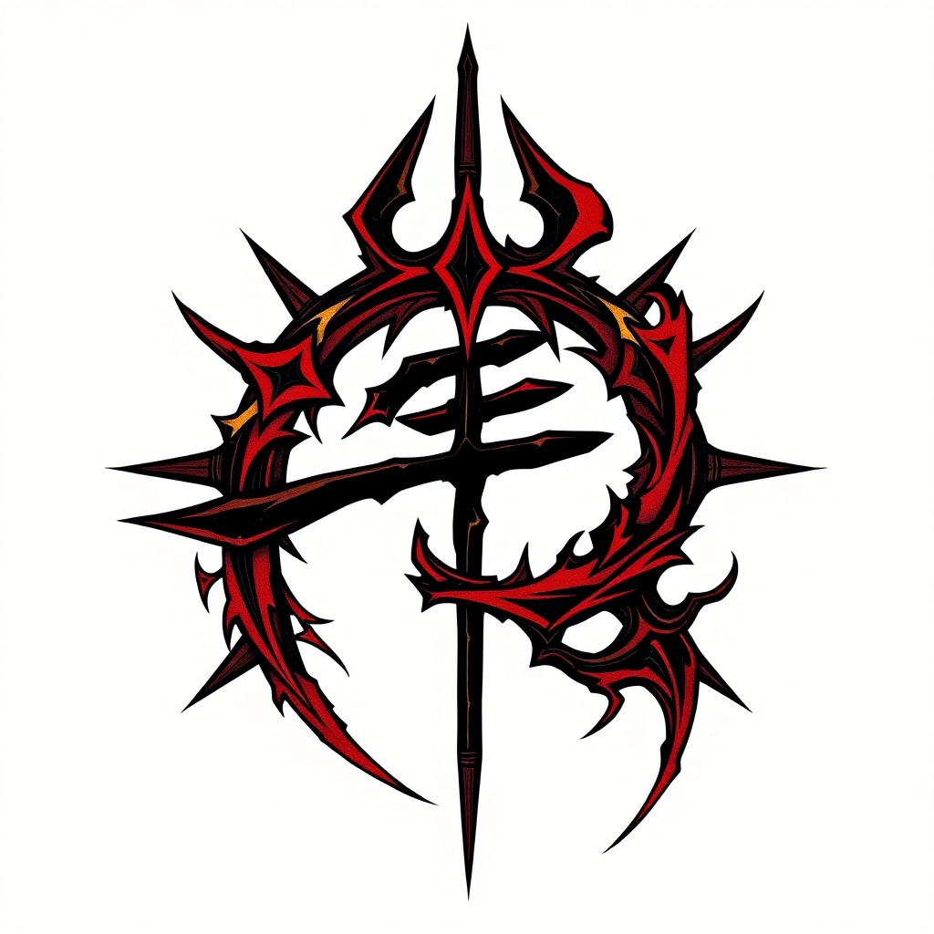 Anime-Inspired Scar Symbol Design: Strength & Resilience