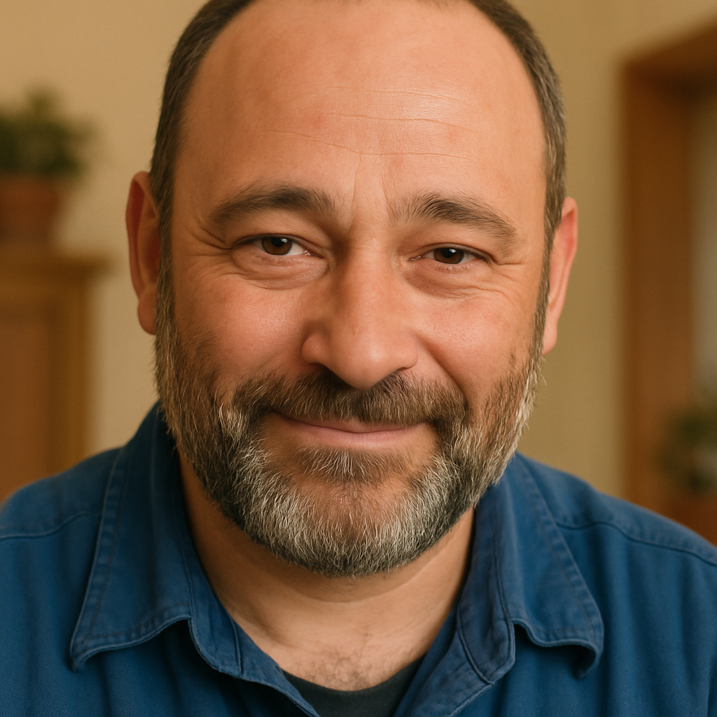 Candid Portrait of a Caring Father Figure