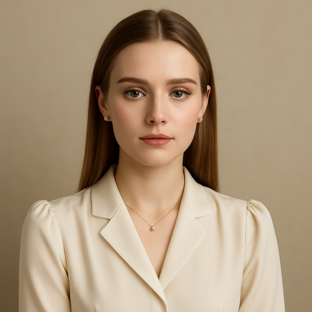 Elegant Formal Portrait of a Young Woman - AI Generated Art